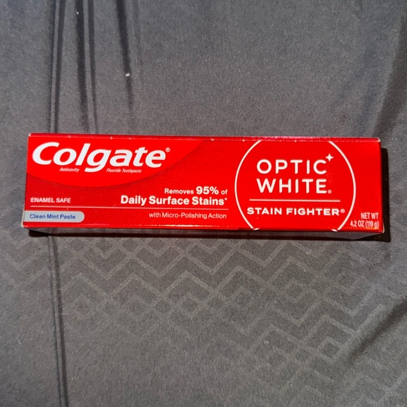 Accessories | Colgate Optic White Stain Fighter Whitening Toothpaste Clean Mint Flavor | Poshmark